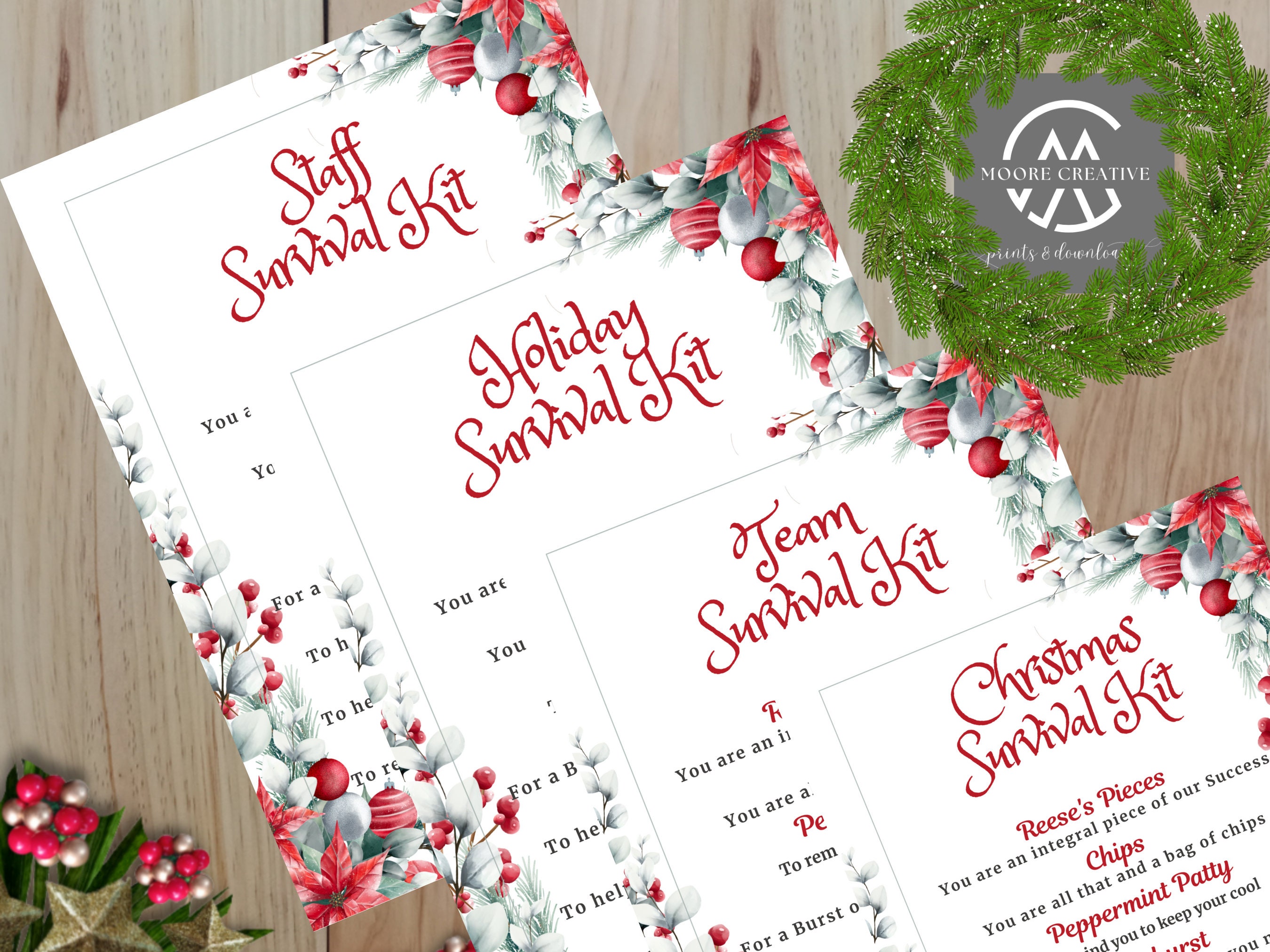 Christmas Survival Kit Printable | Team Survival Kit | Holiday Survival ...