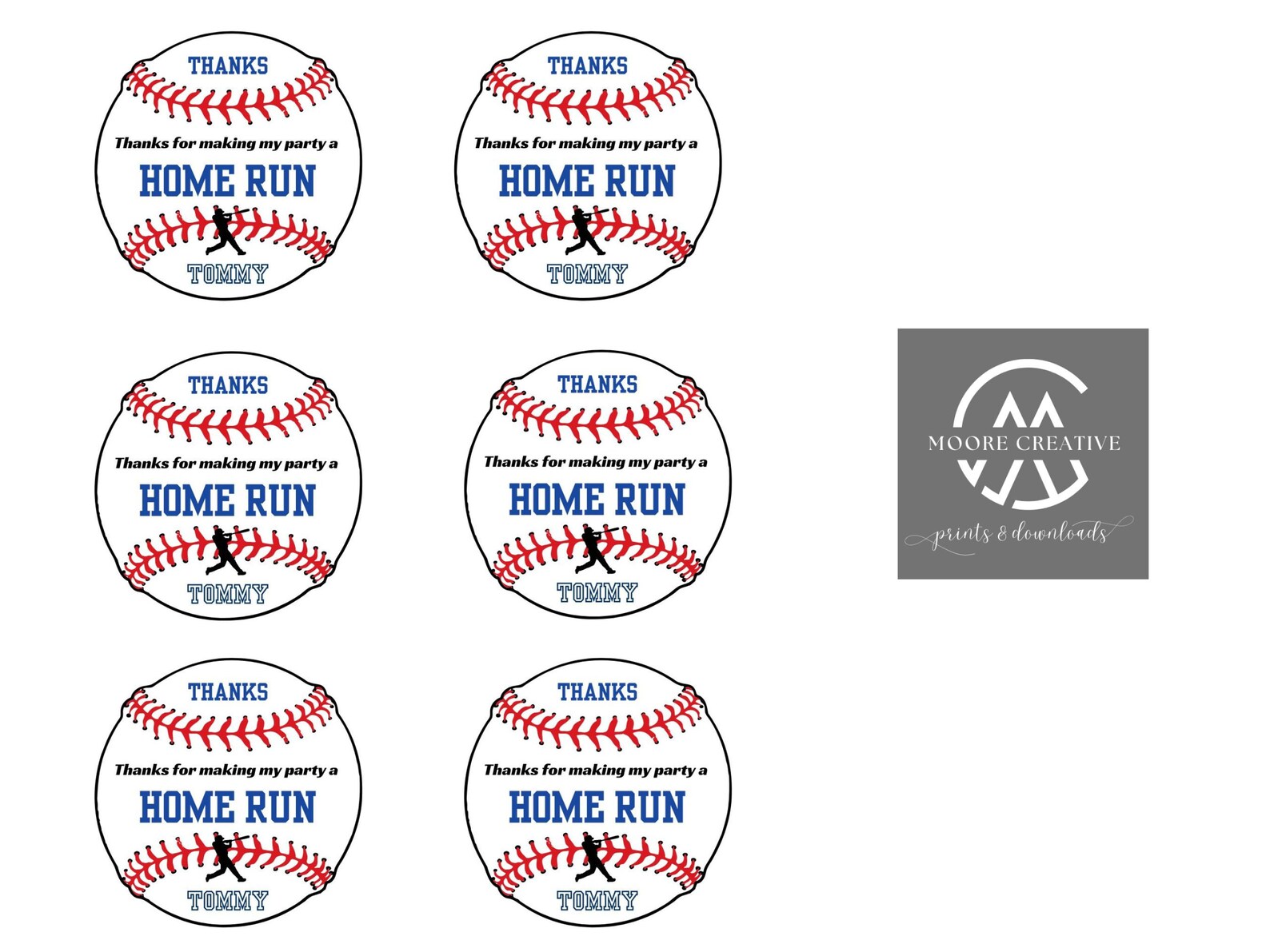 INSTANT DOWNLOAD Baseball 3 Personalized Favor Tags Edit in Canva ...