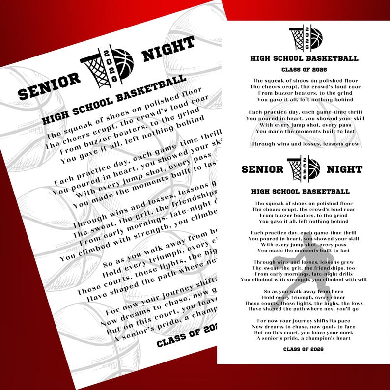 Basketball Senior Night Gifts Girls Basketball Senior Night Ideas Boys ...