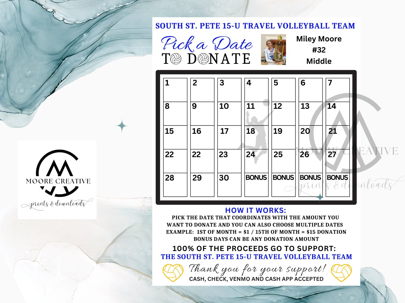 EDITABLE Volleyball Template, Editable Volleyball Template, L Pick a ...
