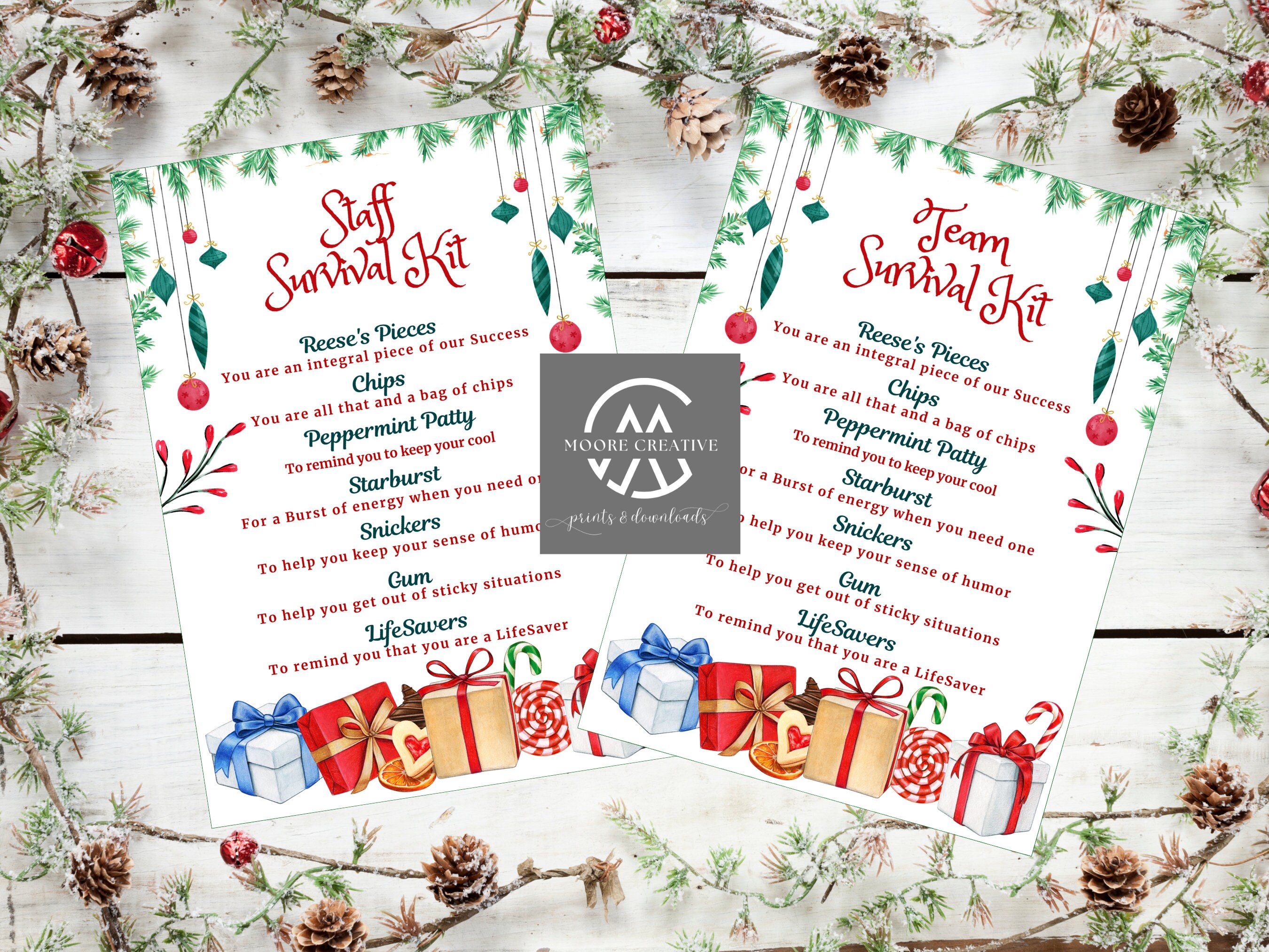 Survival Kit Tag, Holiday Survival Kit, Christmas Survival, Christmas ...