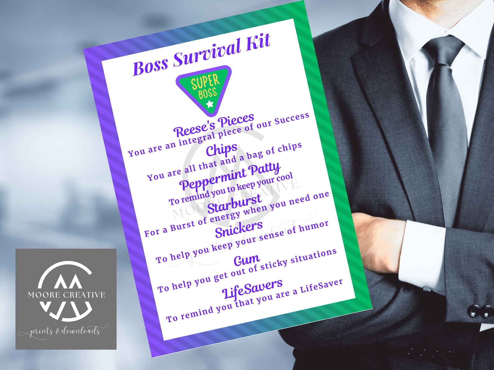 Boss Survival Kit Printable, Boss Gift Tag, Gift for Manager, Bosses ...
