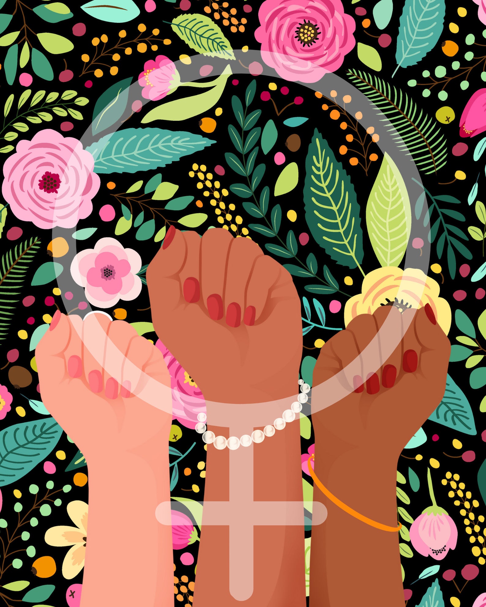 Girl Power With Flowers - Digital Download - Etsy