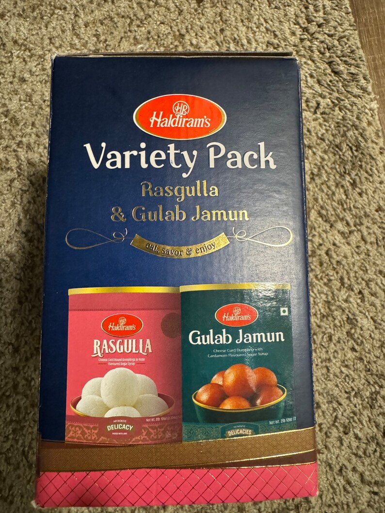 Haldiram's Gulab Jamun & Rasgulla Combo Pack 1 Kg Tin X 2 Pcs, Free ...