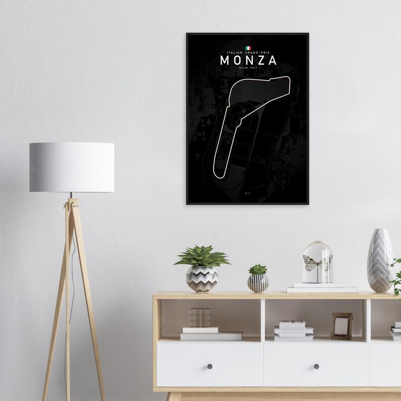 F1 Italian Grand Prix MONZA Track Map Poster - Frames Available - A3/A2 ...