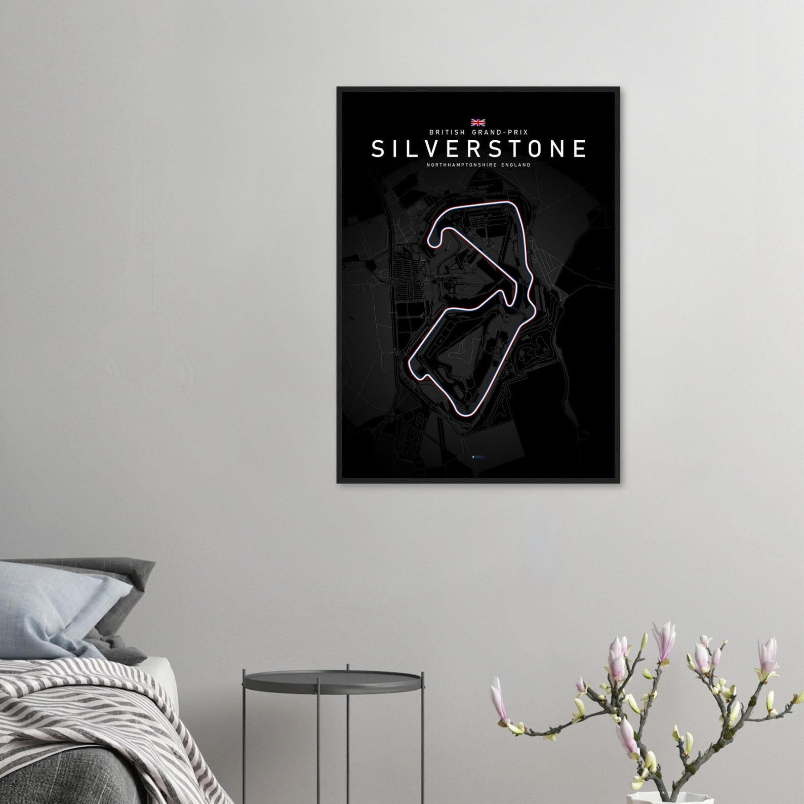 F1 Silverstone Grand Prix Track Map Poster - Frames Available - A3/A2 ...