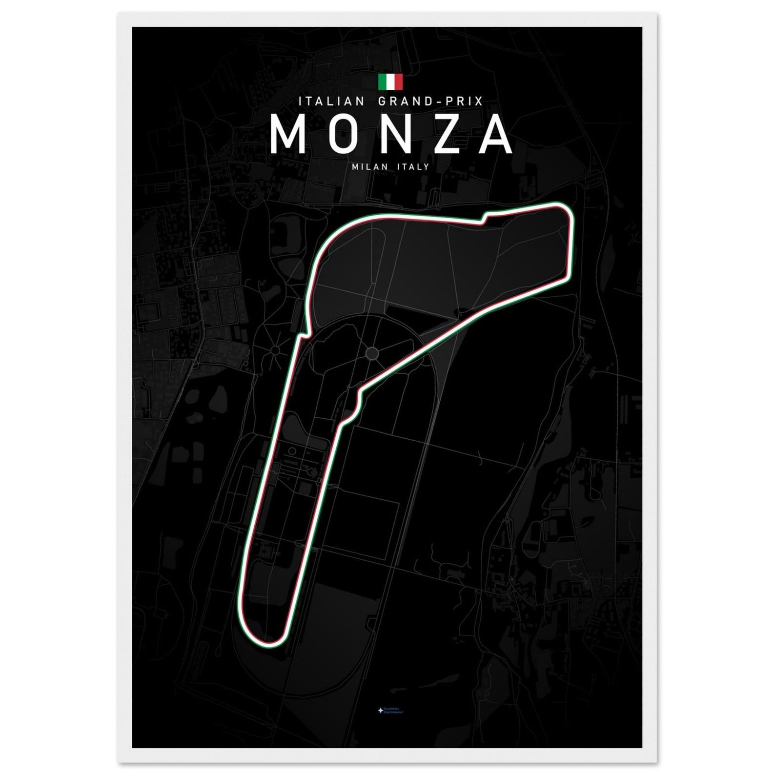 F1 Italian Grand Prix MONZA Track Map Poster - Frames Available - A3/A2 ...