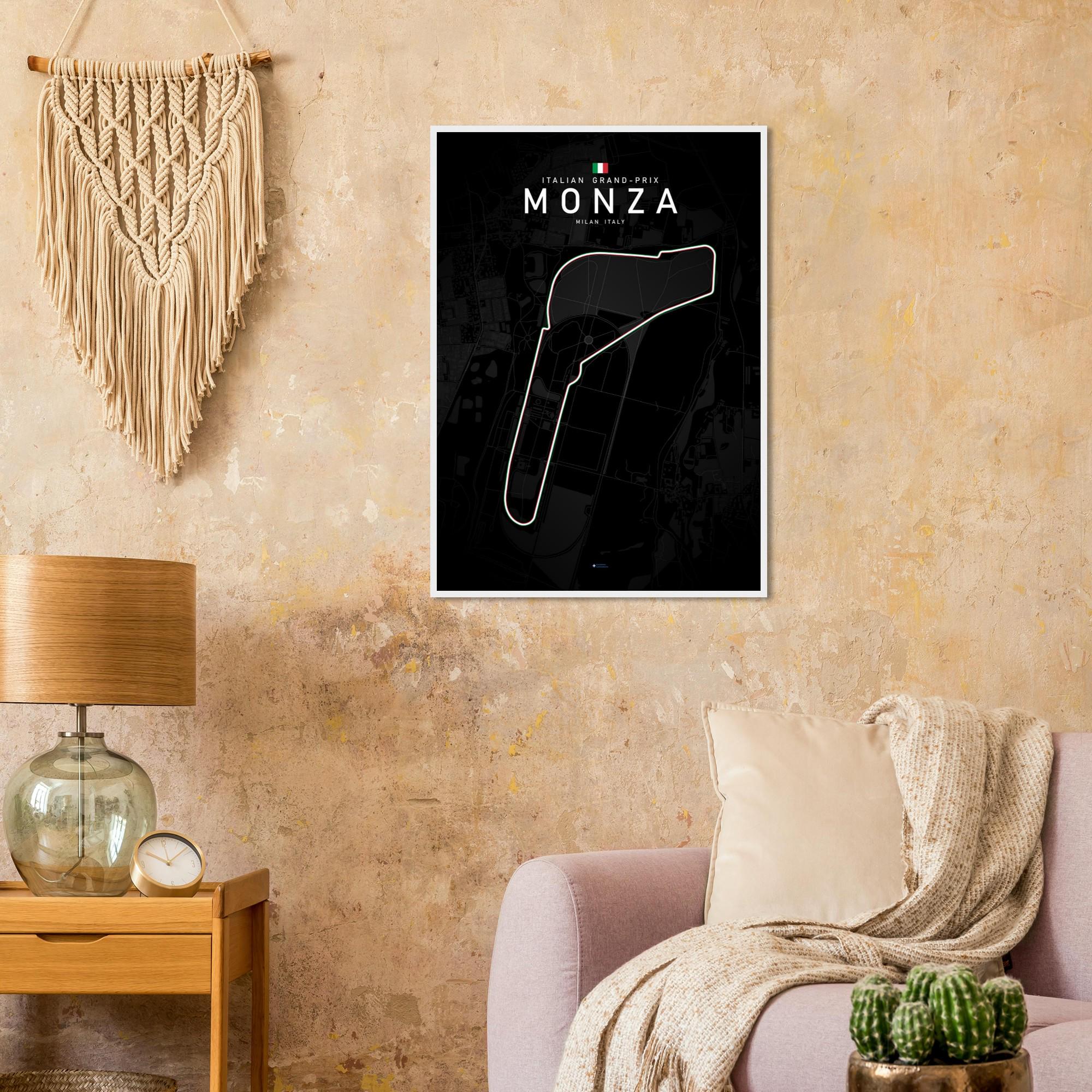F1 Italian Grand Prix MONZA Track Map Poster - Frames Available - A3/A2 ...
