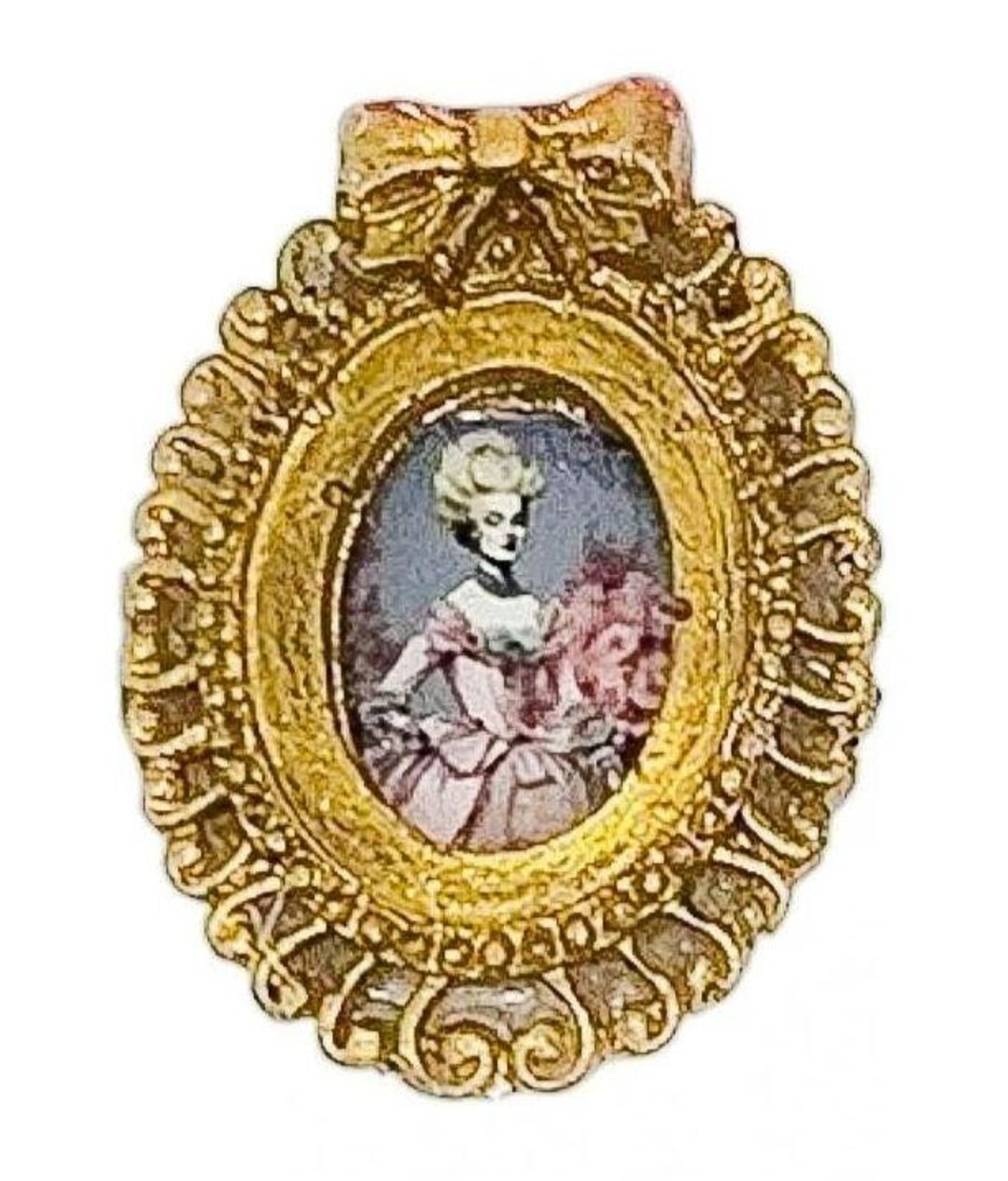 Artisan Handcrafted Miniature Lady in Pink 1 X 1.5 Inch Made in the USA ...