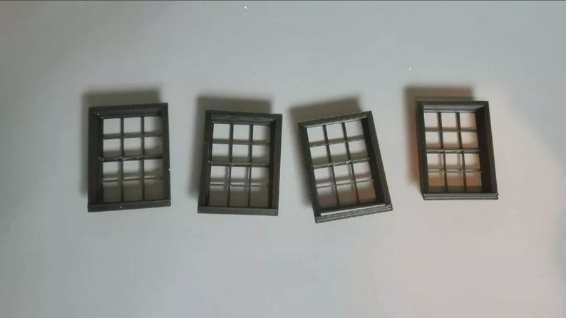 ECB 3D Printing 1/24 or 1/25 Scale Windows for Garage or House Dioramas ...
