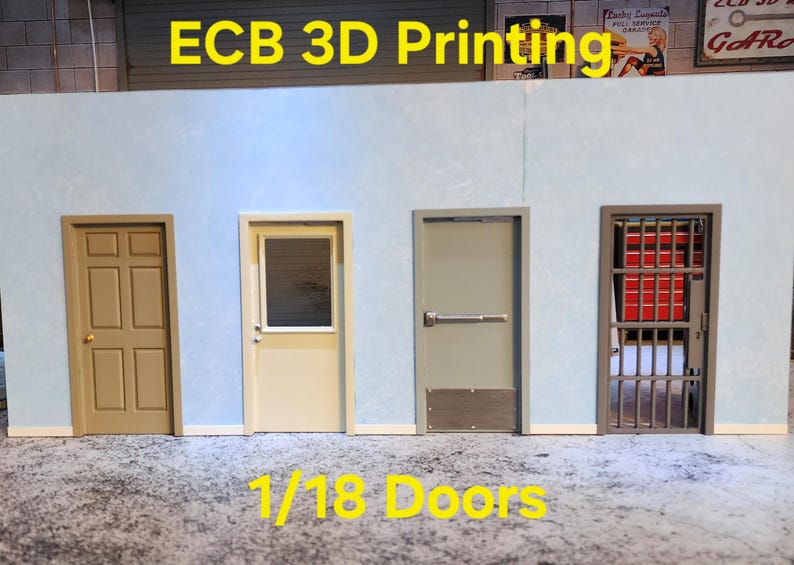 ECB 3D Printing 1/18 Scale Doors for Garage or House Dioramas - Etsy