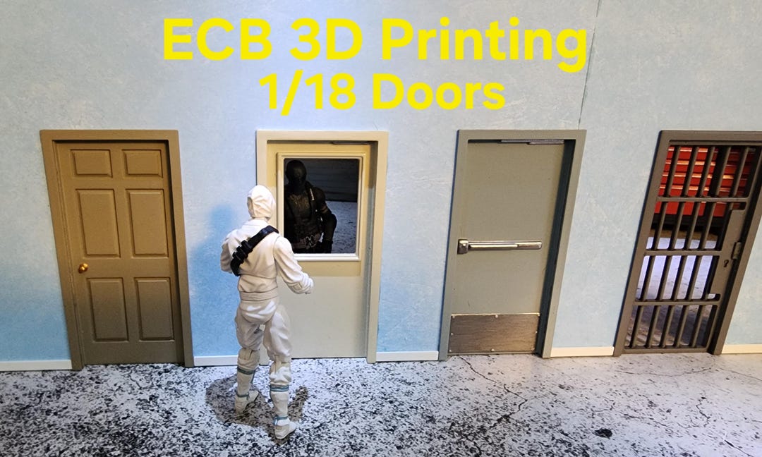ECB 3D Printing 1/18 Scale Doors for Garage or House Dioramas - Etsy