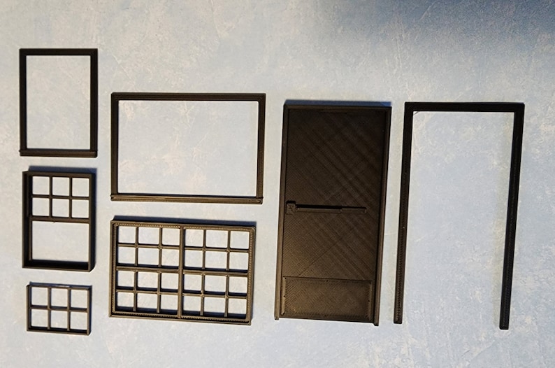 ECB 3D Printing 1/24 or 1/25 Scale Windows for Garage or House Dioramas ...