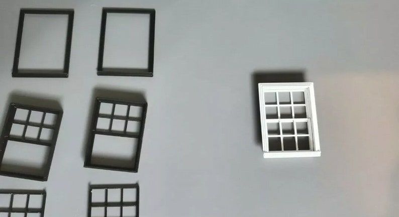 ECB 3D Printing 1/24 or 1/25 Scale Windows for Garage or House Dioramas ...