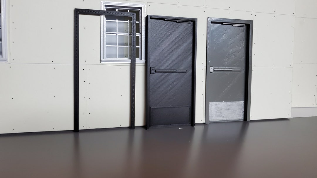 ECB 3D Printing 1/24 or 1/25 Scale Shop Push Door for Garage or House ...