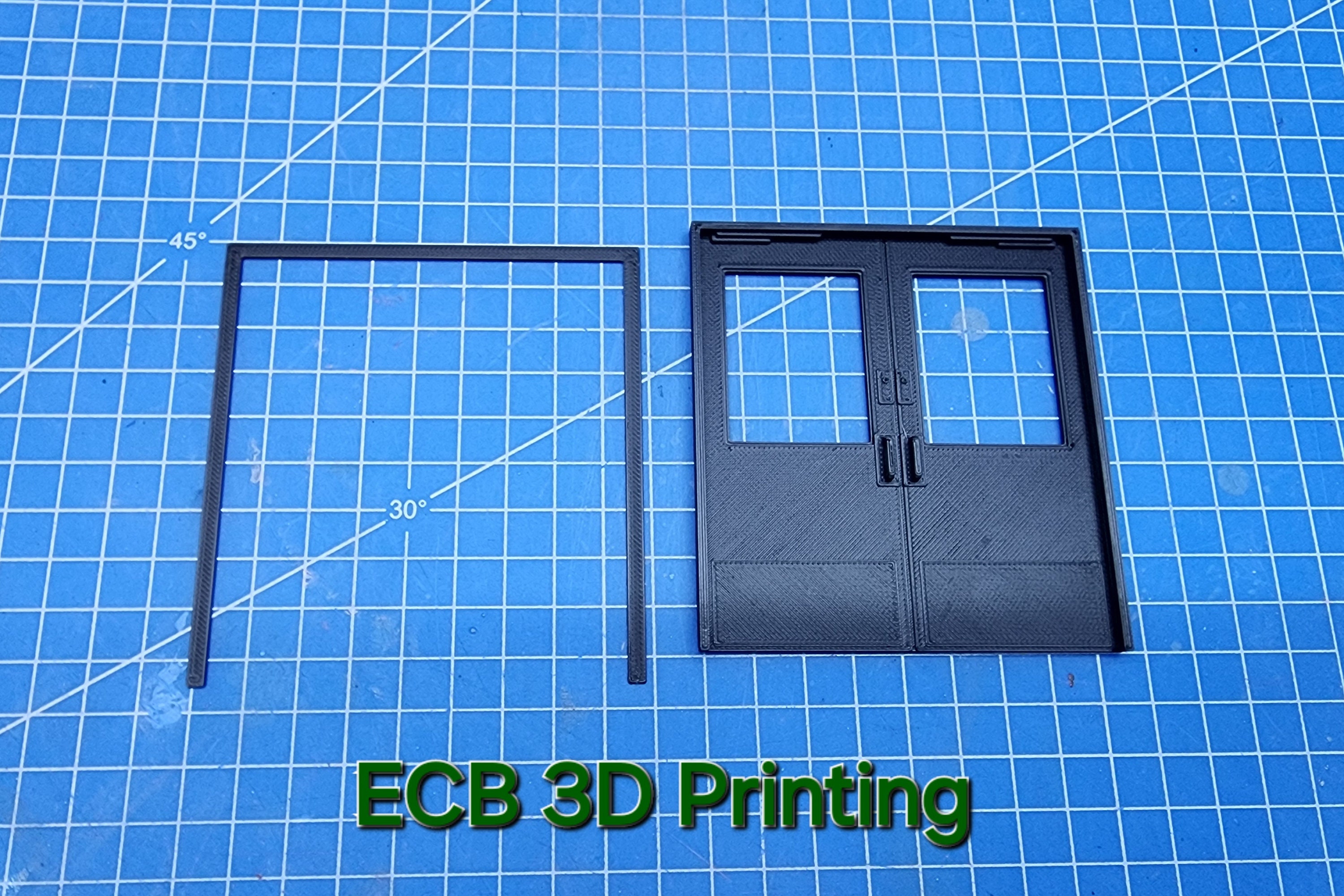 1/24 or 1/25 Scale Double Industrial Doors for Garage or House Dioramas ...