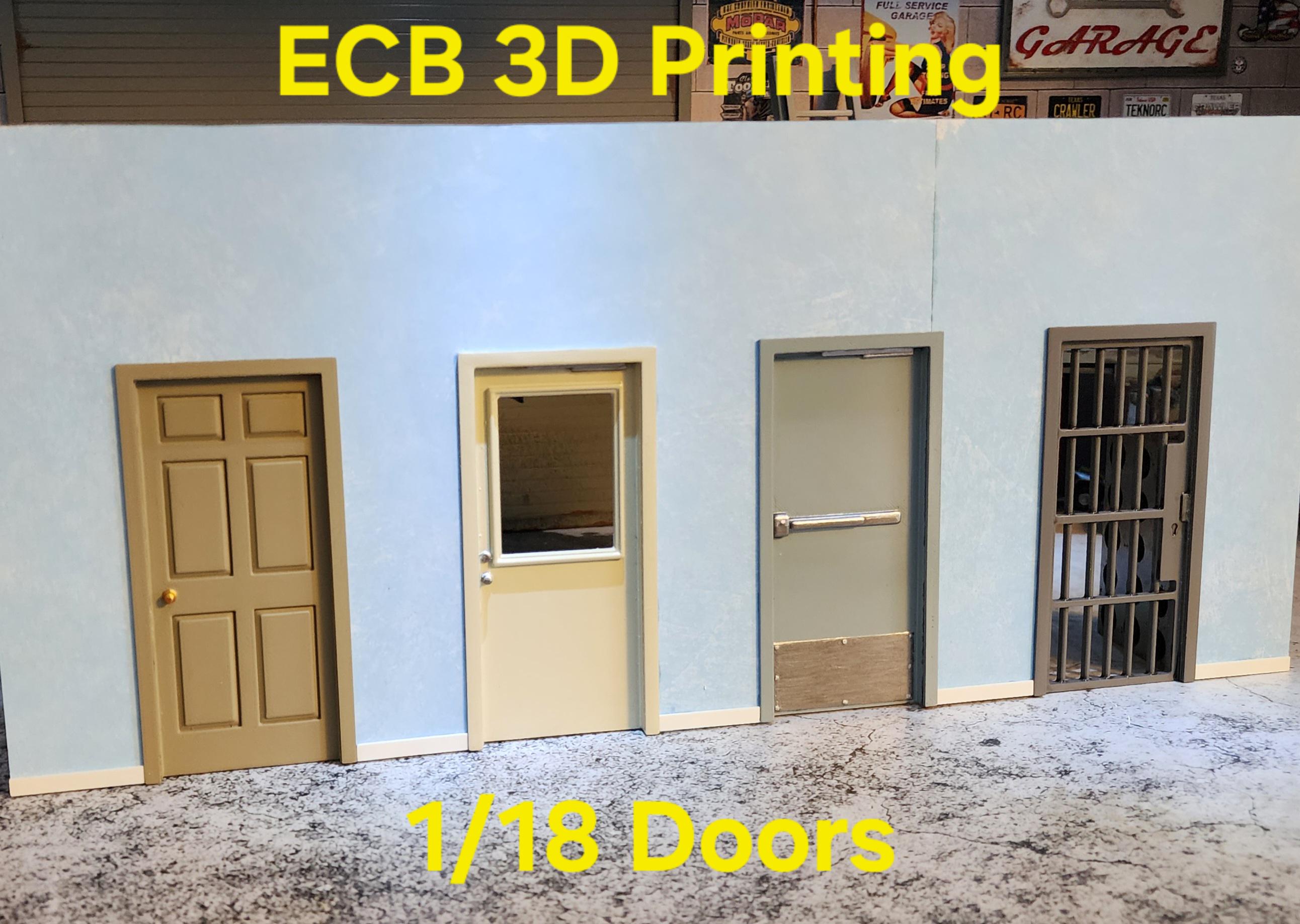 ECB 3D Printing 1/18 Scale Doors for Garage or House Dioramas - Etsy