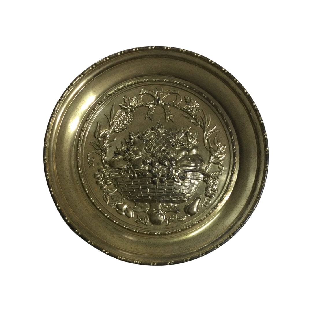 Embossed Brass Plate Wallhanging - Etsy