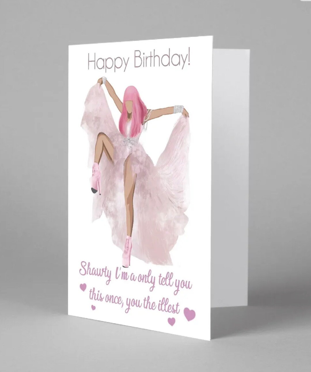 Nicki M Birthday Card Nicki M Bday Card, Nicki M Art Print Pink Friday ...