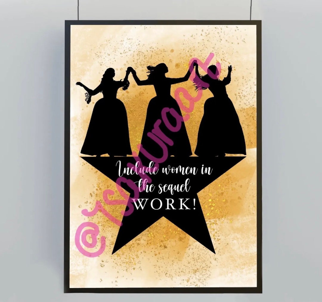 The Schuyler Sisters WORK Poster, Hamilton Musical Print, Hamilton ...