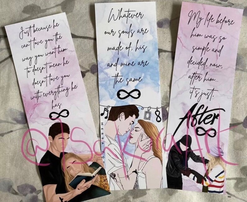 Hardin Scott and Tessa Young Bookmark, After Movie Inspired Bookmark ...