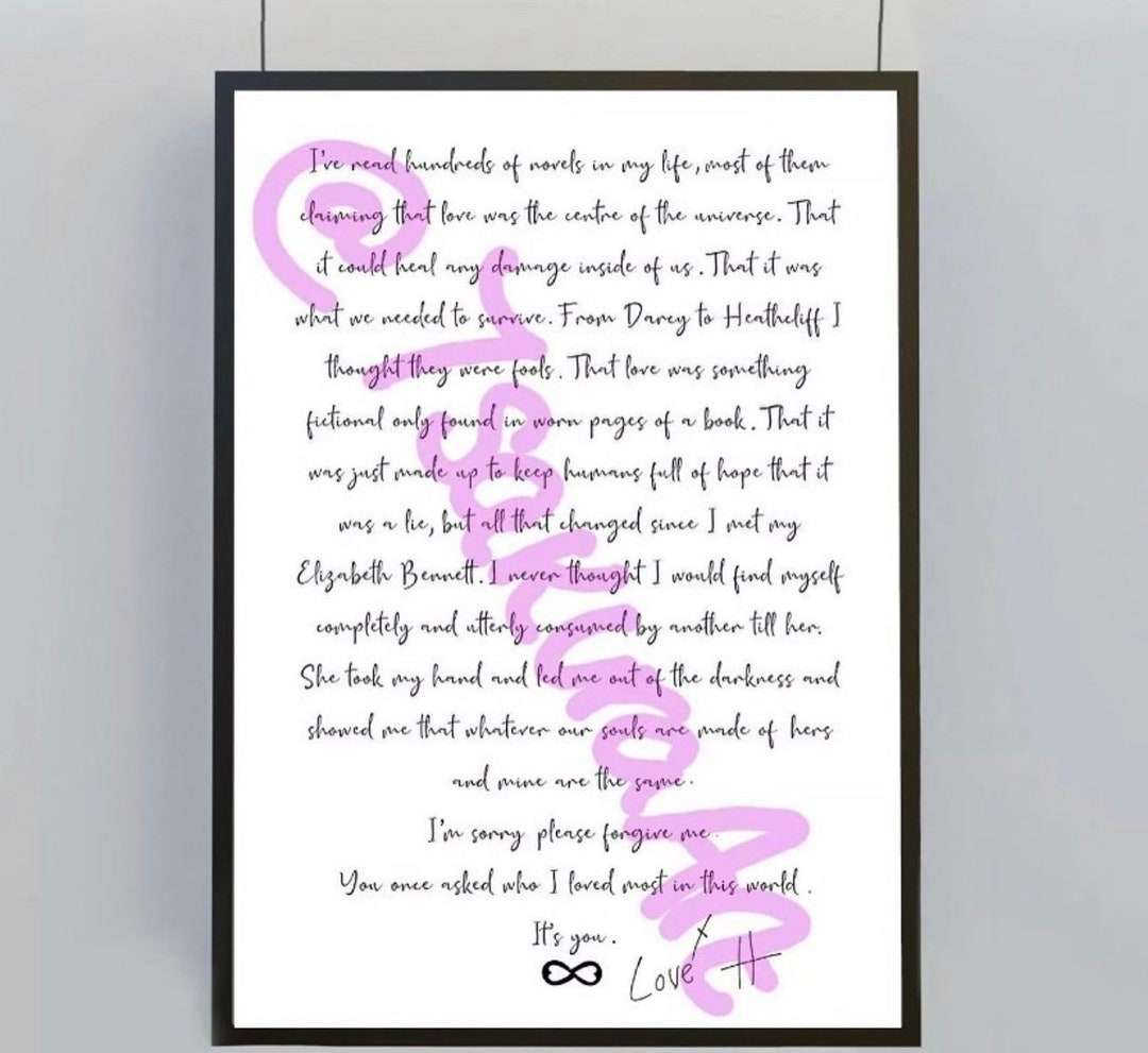 Hardin Scott Letter, After Movie Print Hero Fiennes Tiffin Art Print ...