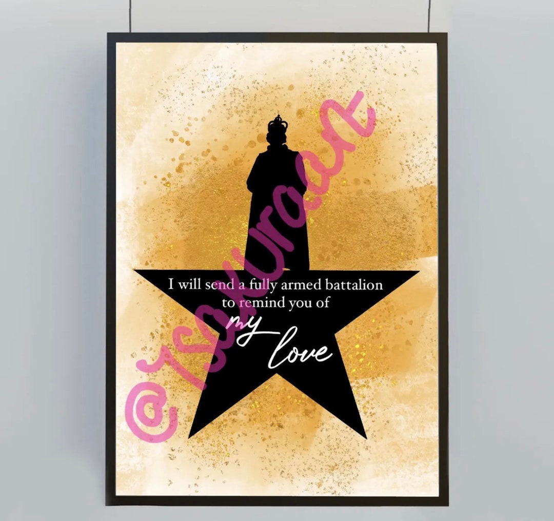 King George III Inspired Art Print Poster, Hamilton Lyrics Quote ...