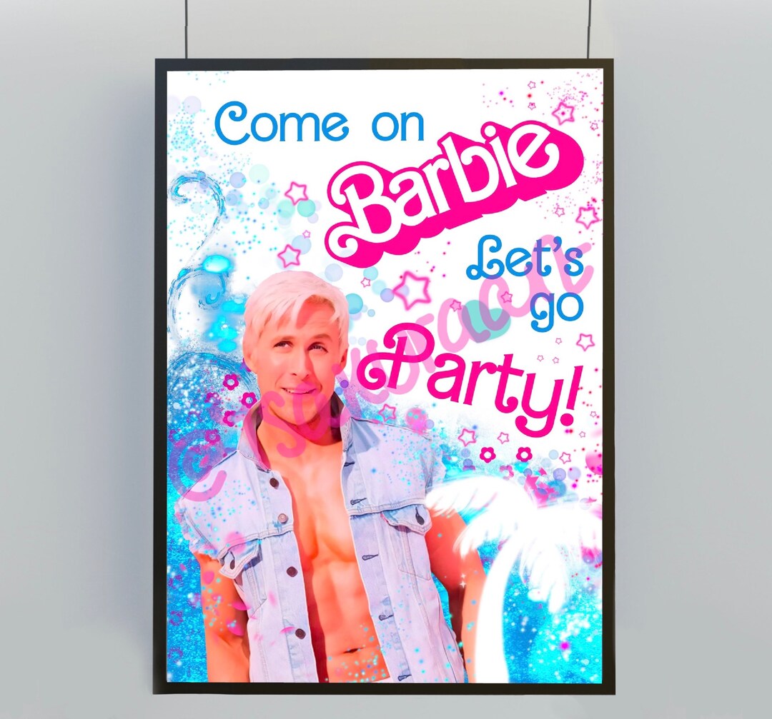 Ryan Gosling as Ken Inspired Art Print, BARB Poster BARB Movie Art ...
