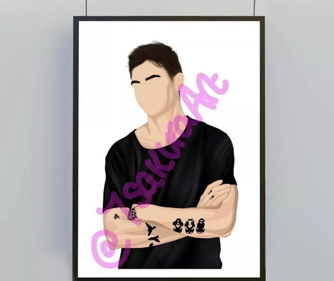 Hardin Scott Art Print, After Movie Print Hero Fiennes Tiffin Art Print ...