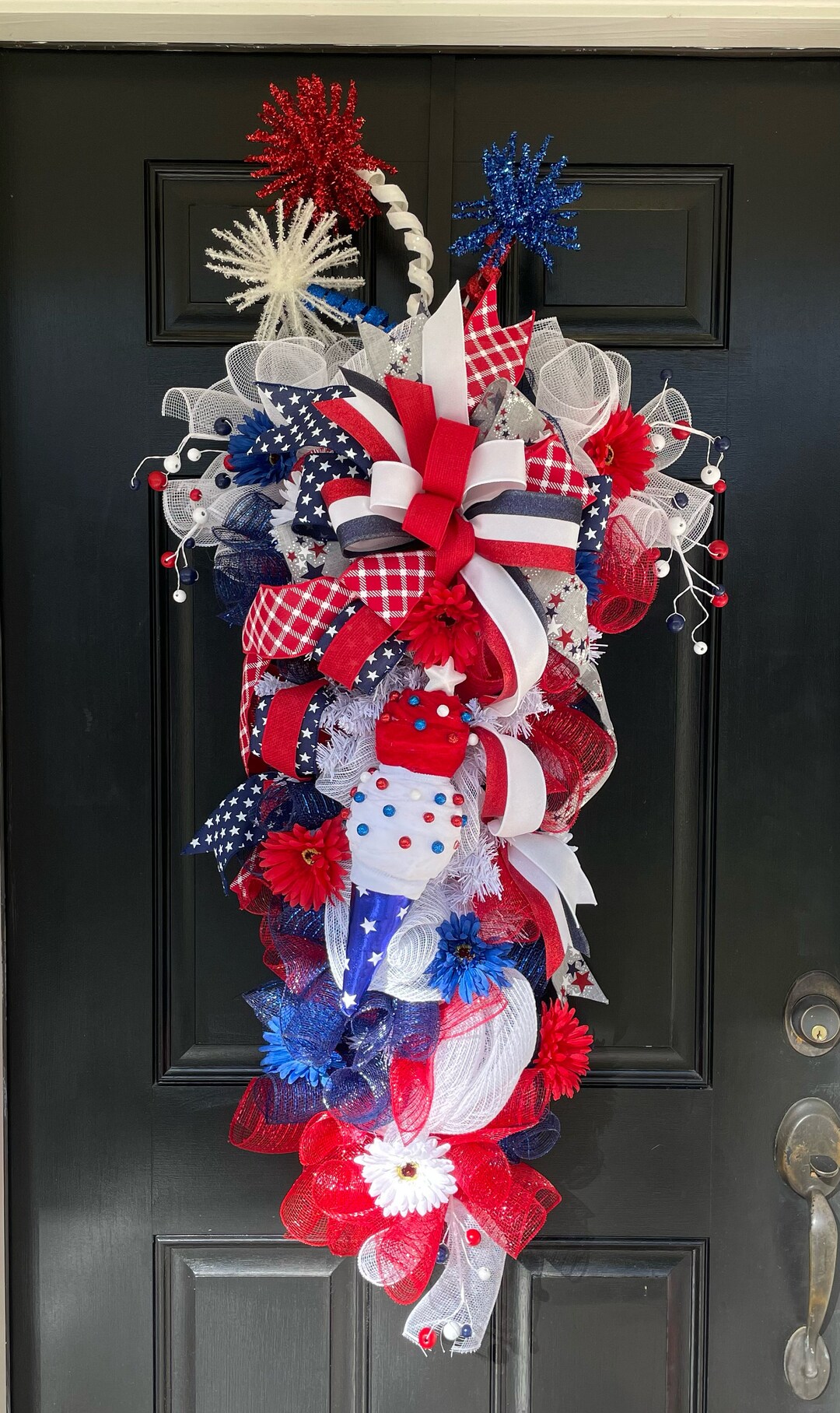 Extra-large Fourth of July Swag, July 4th Door Swag, July 4th Porch ...