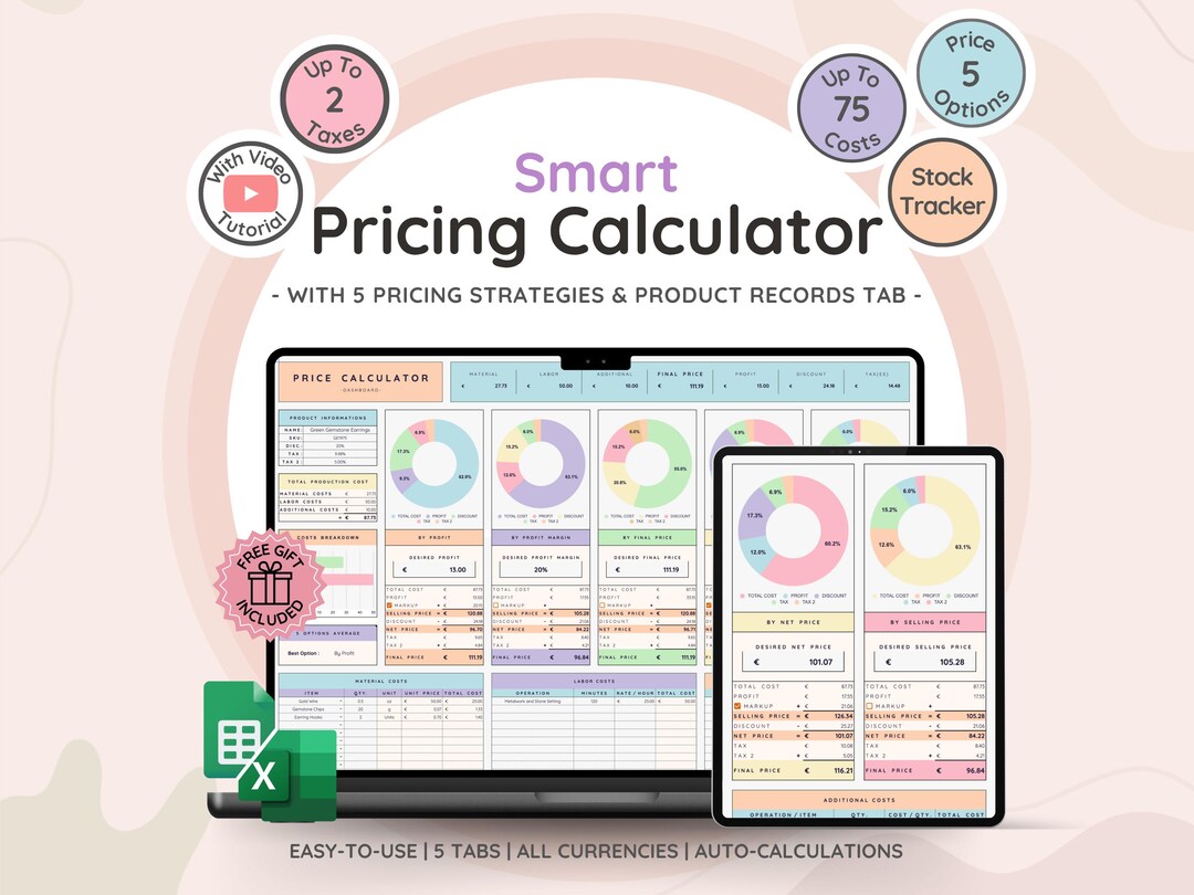 Price & Profit Calculator for Small Businesses With 5 Pricing ...