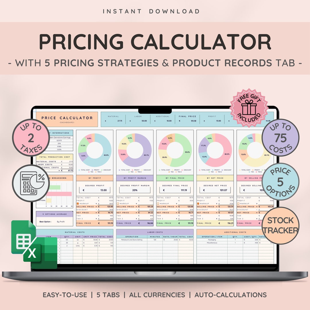 Price & Profit Calculator for Small Businesses With 5 Pricing ...