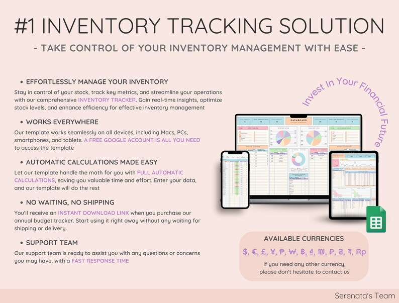 Inventory Management & Tracker for Materials and Products - Etsy