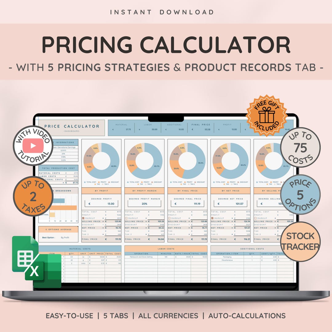 Price & Profit Calculator for Small Businesses With 5 Pricing ...