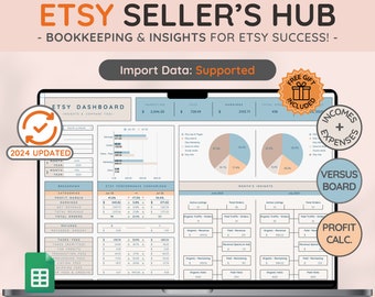 Etsy Bookkeeping Template for Etsy Sellers Etsy Accounting Spreadsheet ...