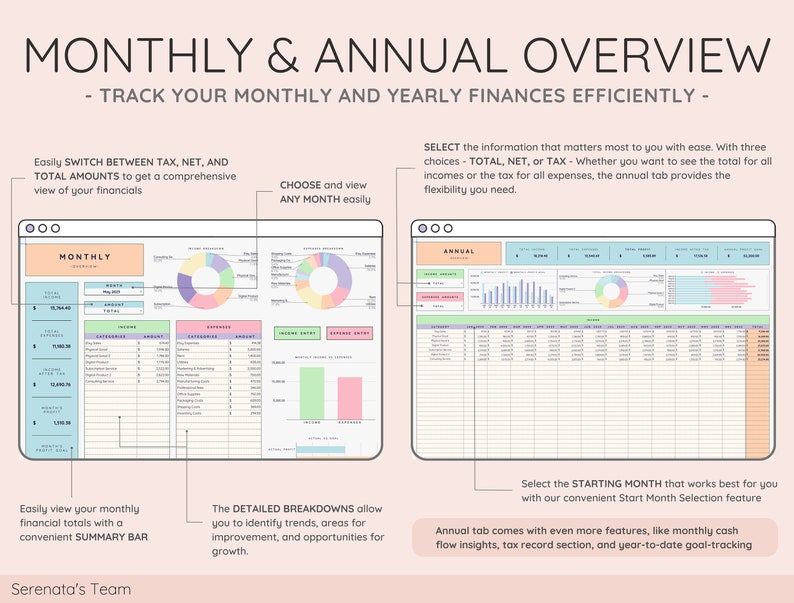 Etsy Bookkeeping Template for Etsy Sellers | Etsy Accounting ...