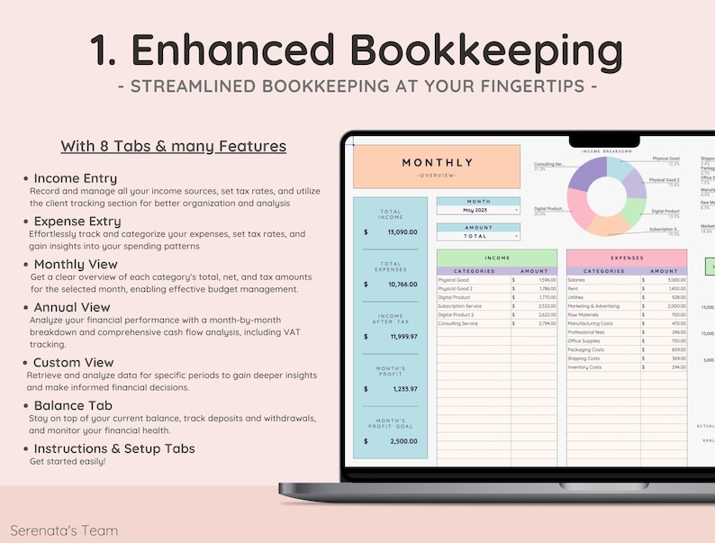 Client Business Starter Kit Google Sheets Excel Bookkeeping Invoice CRM ...
