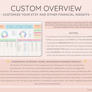 Etsy Bookkeeping Template for Etsy Sellers | Etsy Accounting ...