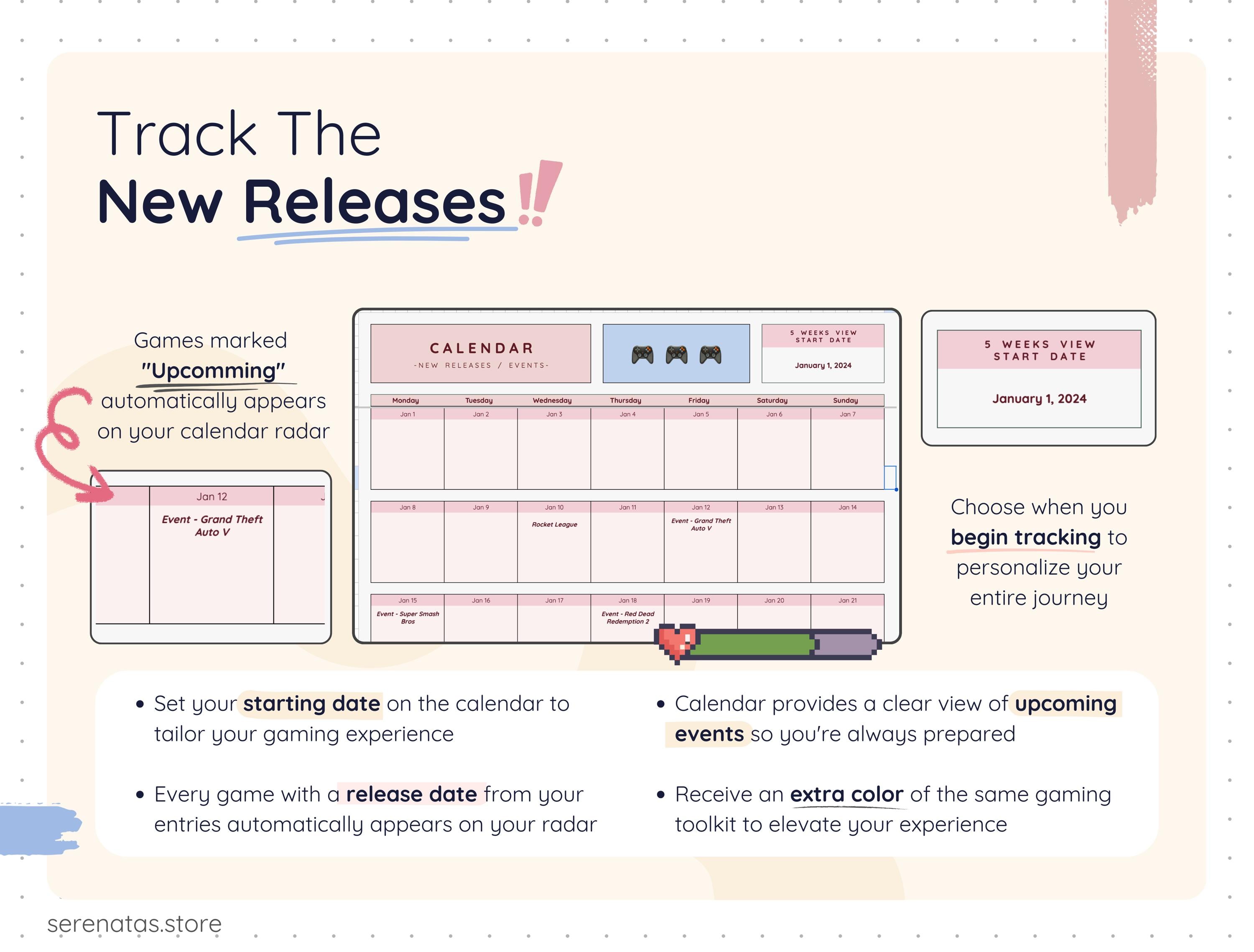 Gaming Tracker Spreadsheet Google Sheets Game Log Progress Planner ...