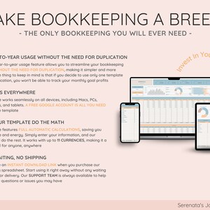 Bookkeeping Template for Business Accounting Sales Tracker - Etsy