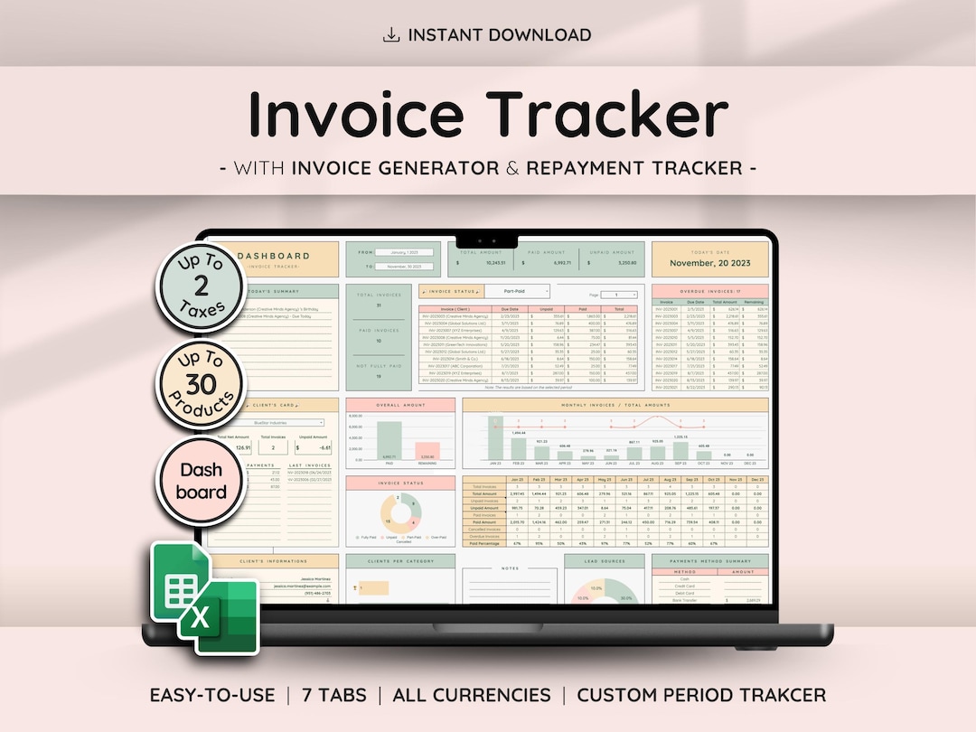Invoice Tracker & Payment Manager With Invoice Generator | Invoice ...