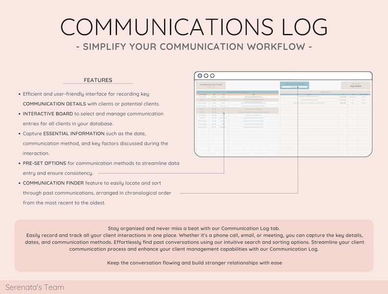 Client & Task Tracker Small Business Spreadsheet Template for - Etsy