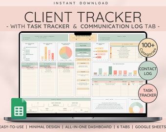 Client Tracker CRM Spreadsheet Client Management Small - Etsy