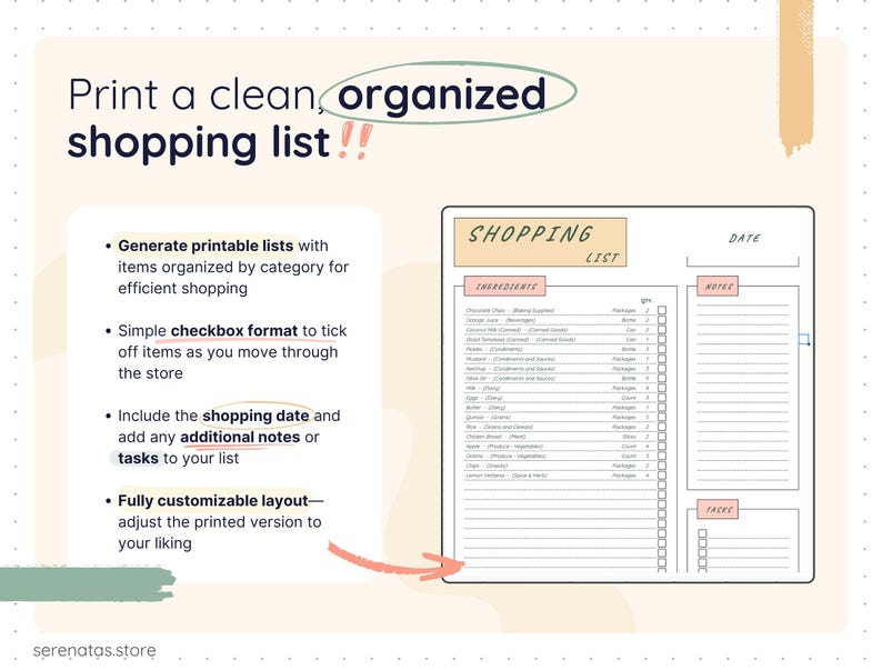 Pantry Inventory Tracker Google Sheets Grocery List Spreadsheet Kitchen ...