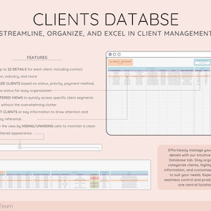 Client Tracker & Management for Small Businesses | CRM Tracker W/ Task ...