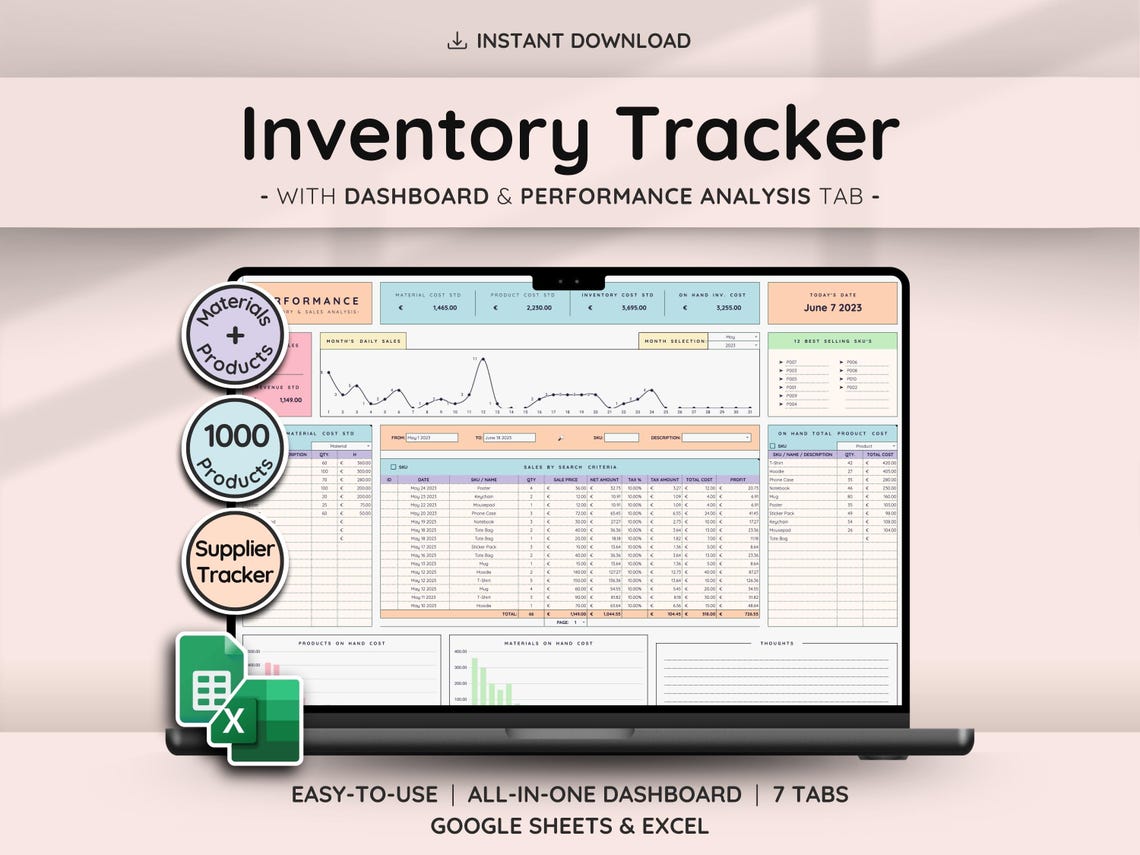 Inventory Management & Tracker for Materials and Products Inventory ...