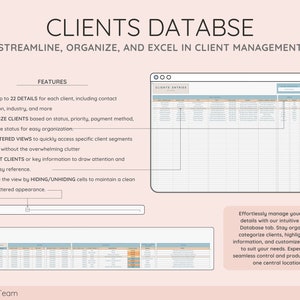 Client & Task Tracker Small Business Spreadsheet Template for Client ...