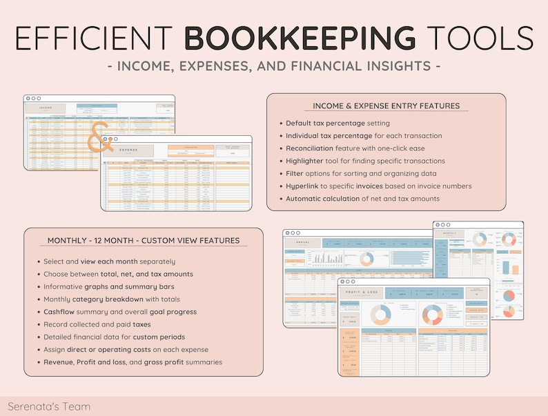 Small Business CRM Dashboard Bookkeeping Tracker W/ Task & Invoice ...