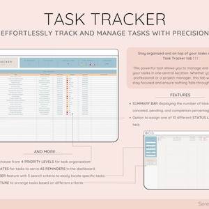 Client & Task Tracker Small Business Spreadsheet Template for Client ...