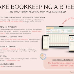 Small Business Bookkeeping Template: Easy Income and Expense Tracking ...